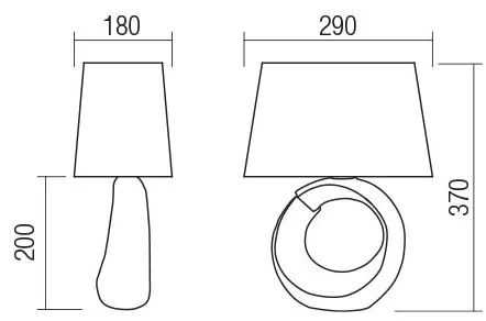 Smarter Interiérová stolní lampa Lua, v.37cm Barva: Stříbrná