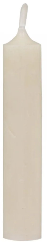 Krémová úzká krátká svíčka Short dinner pearl - Ø 2 *11cm / 4.5h