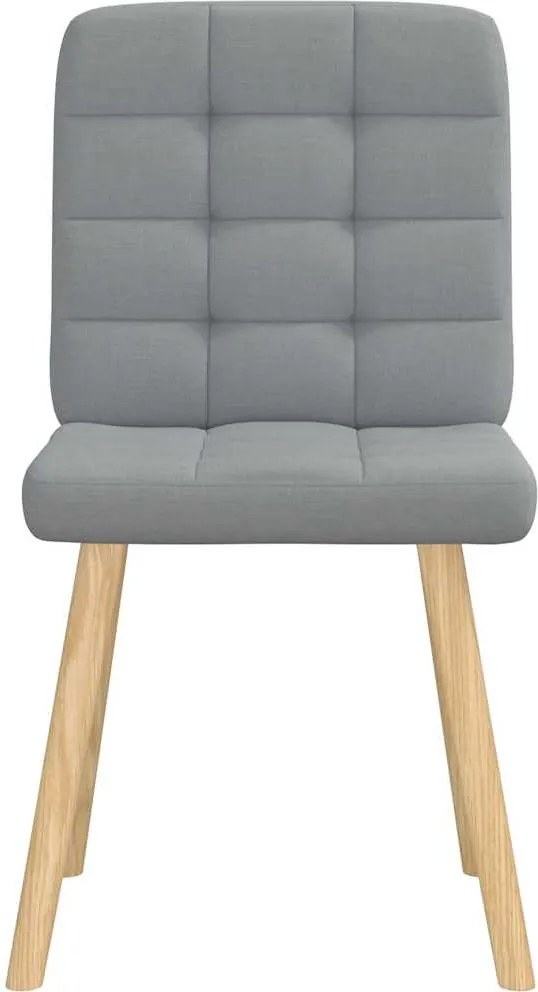 Jídelní židle 4 ks světle šedé textil 3315191