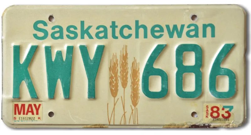 Kanadská SPZ Saskatchewan Wheat KWY-686