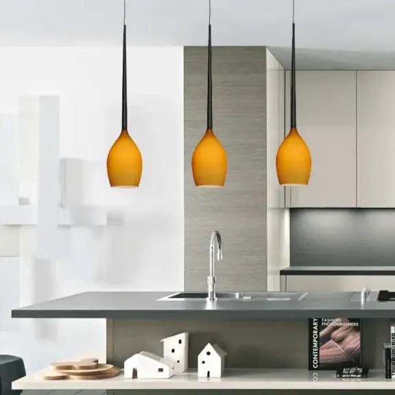 Retro lustr Izza 3 Matt Amber