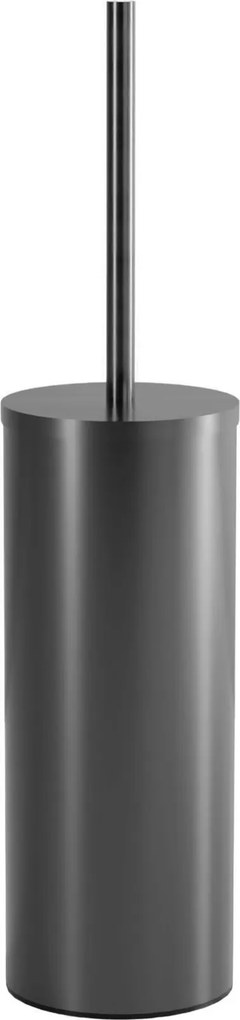 Rea B106, volně stojící WC kartáč s kovovou nádobkou, 25,5 cm, titanový, REA-08870