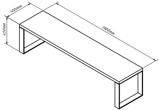 Wuders Lavice Oxford Velikost: 1500 x 450 mm 1500 x 450 mm