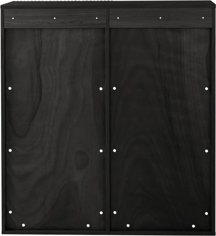 Černá předsíňová sestava v dekoru jasanu 110x120x40 cm Sion – Jotex