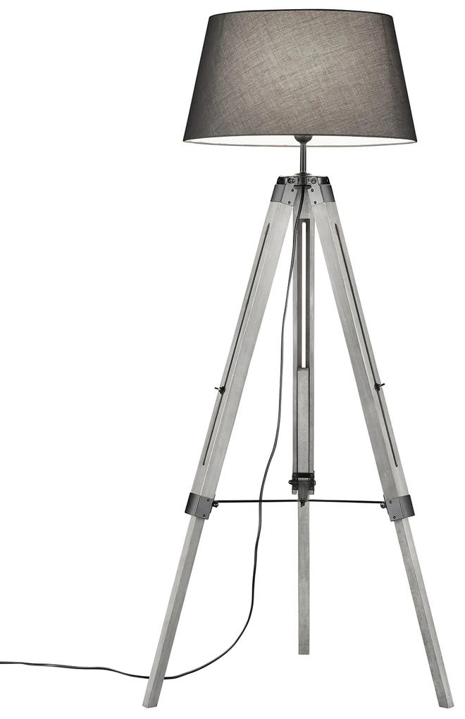 Trio Leuchten R40991011 TRIPOD - Elegantní stojací lampa na trojnožce, šedá