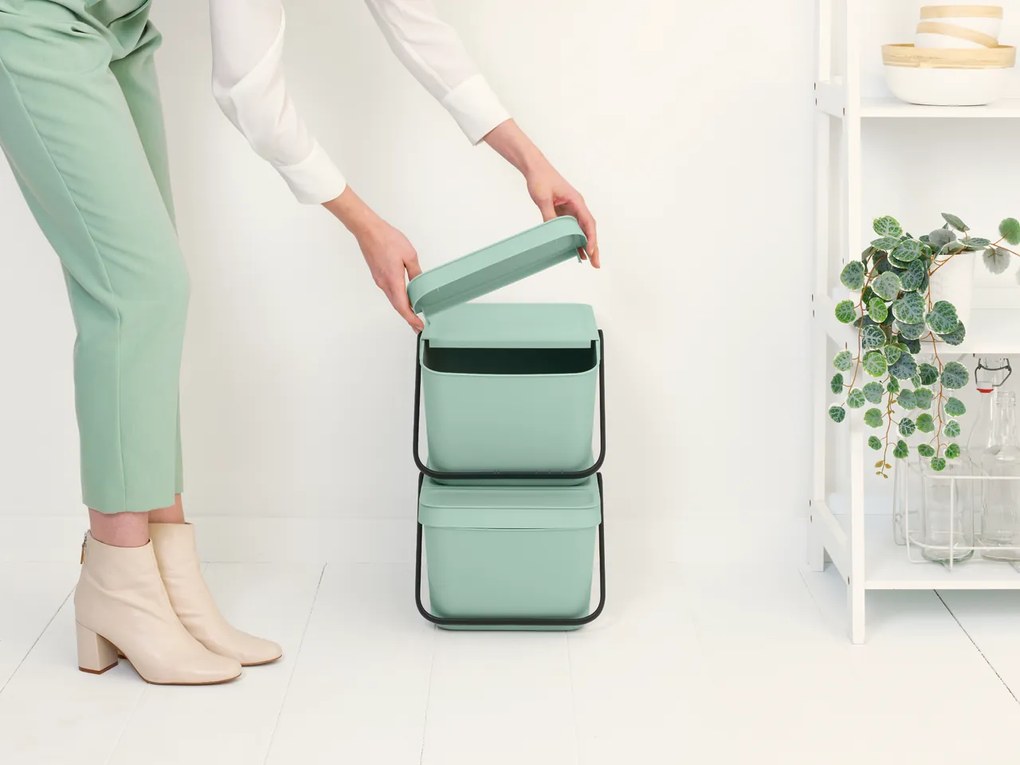 Brabantia Stohovatelný odpadkový koš Sort & Go 20 l - nefritově zelená