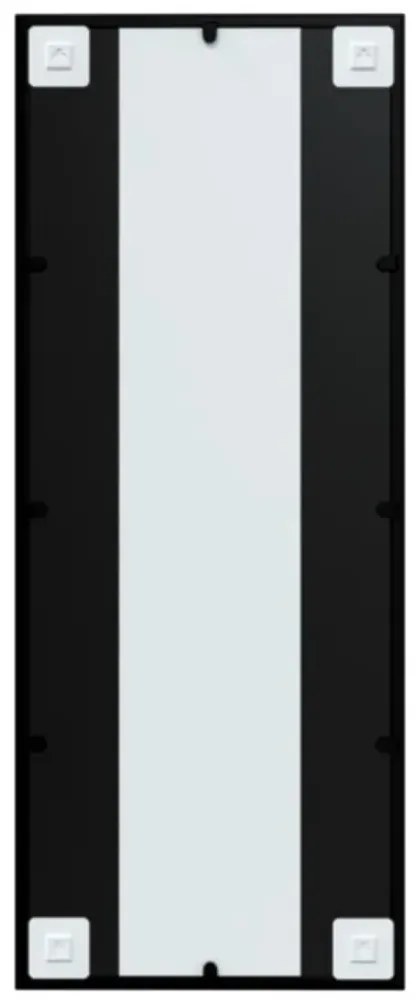 Nástěnné zrcadlo černé 100 x 40 cm kov - Default Title