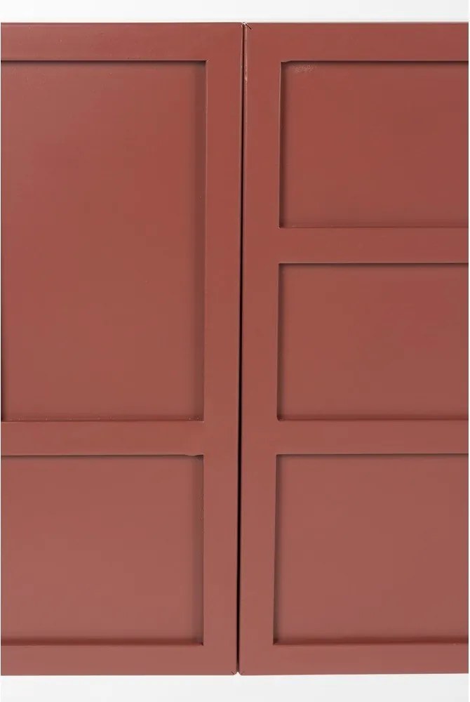 Červený kovový TV stolek 160x58x36 cm Davis – White Label