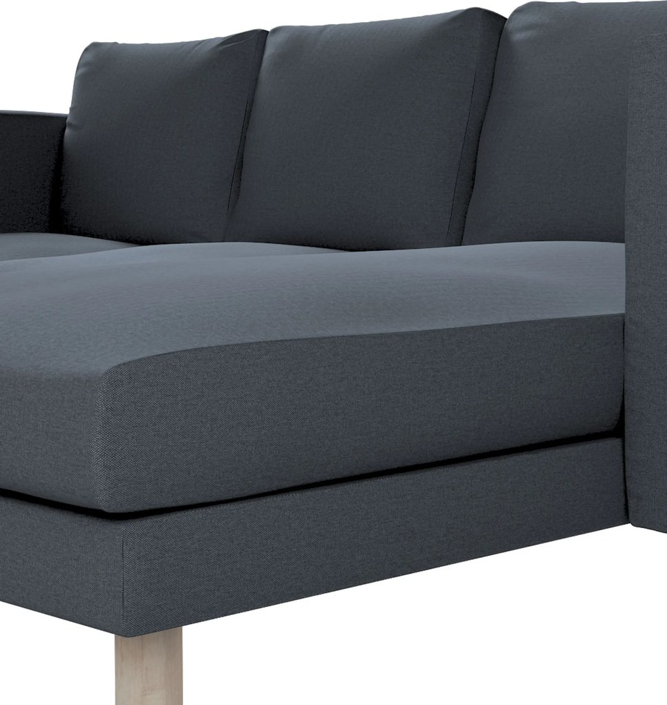 Potah na pohovku IKEA Norsborg 3-místná se šezlongem barva modrá látka pletený vzor