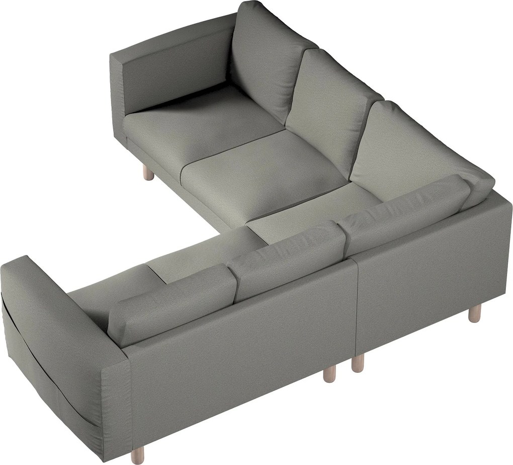 Potah na pohovku IKEA Norsborg rohová 4-místná barva šedá látka pletený vzor