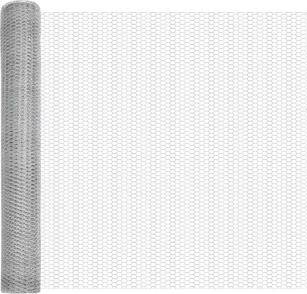 Hexagonální kotvení plotu 50 x 1,2 m Pozinkovaná ocel Stříbrná 3352995