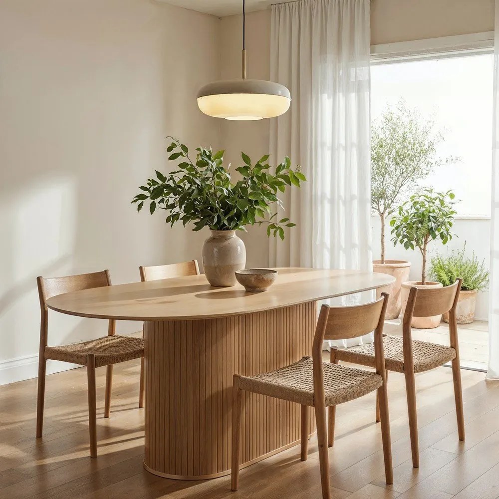 Jídelní stůl s deskou v dubovém dekoru 95x180 cm Nola - II. jakost – Unique Furniture