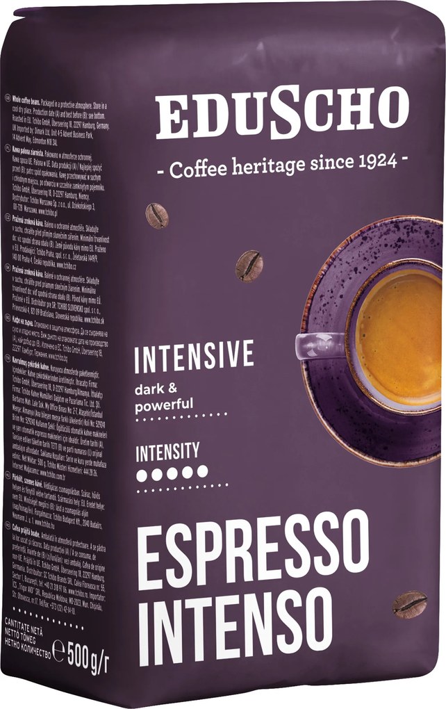 Eduscho Espresso Intenso - 500 g zrnkové kávy - Intenzita: 5/5