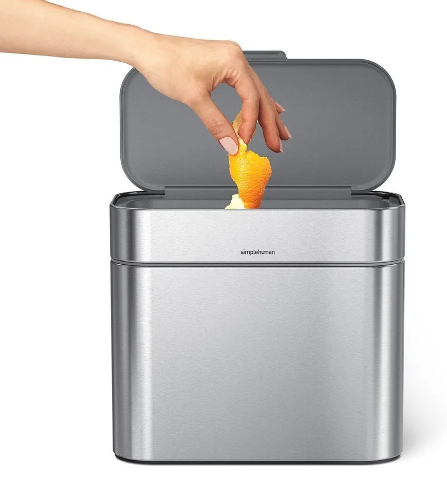 Šedá nádoba na kompostovatelný odpad 4 l - simplehuman