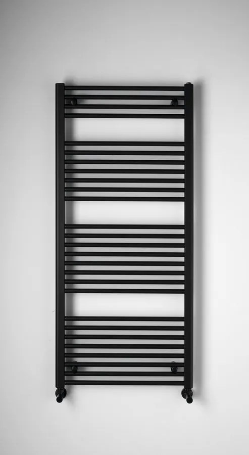 Aqualine Direct otopné těleso rovné boční připojení 600 x 1320 mm černá mat ILR36B