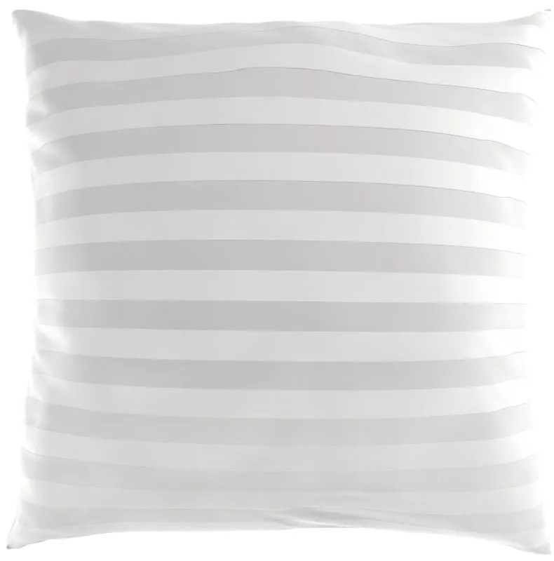 Kvalitex Povlak na polštář Atlas grádl 20mm proužek bílý s hotelovou kapsou  40x40cm