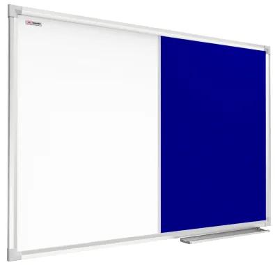 Allboards,Textilní a bílá magnetická tabule COMBI v hliníkovém rámu -120x90 cm,CO129FN