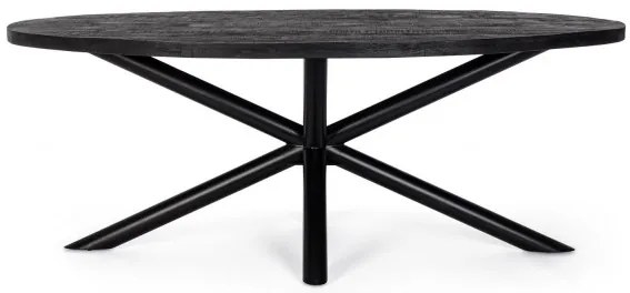 BIZZOTTO Oválný jídelní stůl HASTINGS 200x110 cm černý 0747016