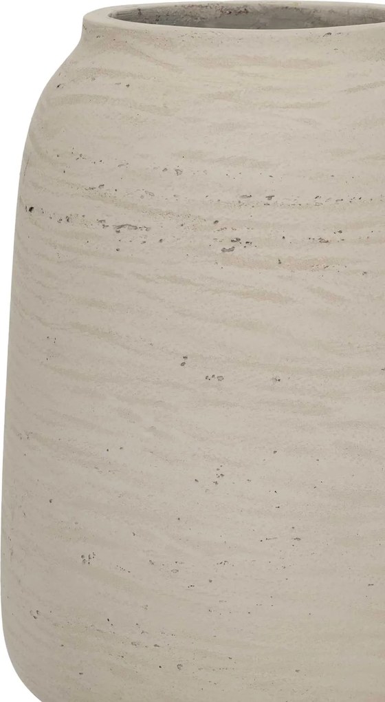 Stolní váza MONTI, sklolaminát, výška 28 cm, béžová