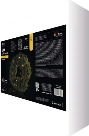 LED vánoční věnec EMOS DCTW05 ZY2244 2xAA vnitřní použití teplá bílá