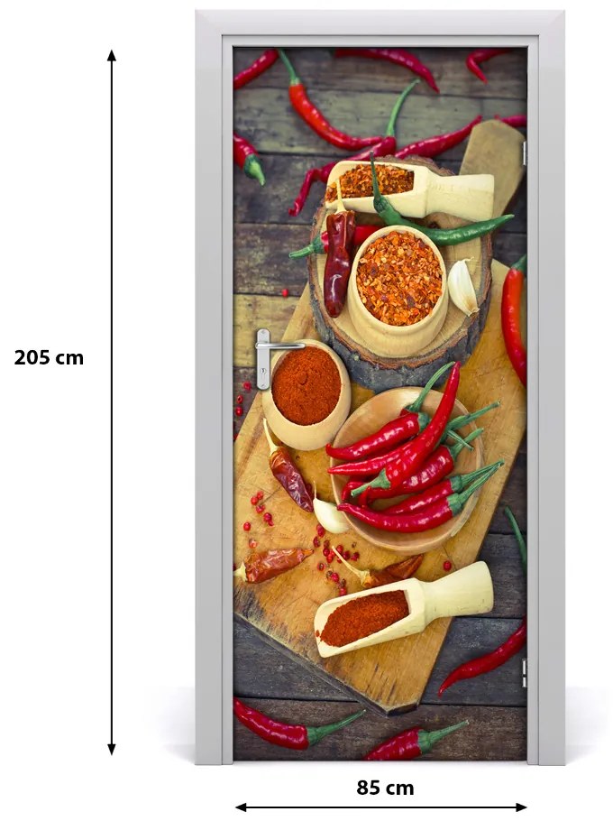 Fototapeta na dveře samolepící chilli 85x205 cm