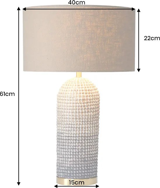 Designová stolní lampa Saretha 61 cm hnědá