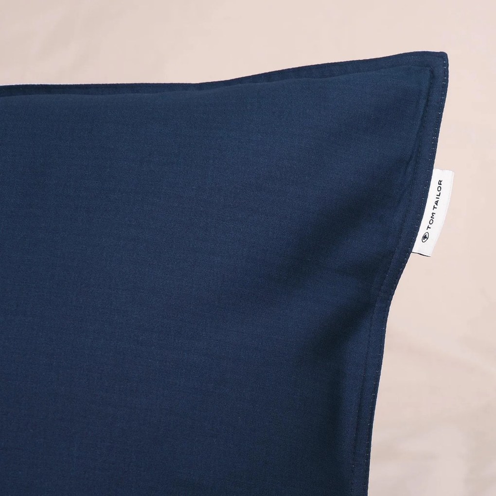 Saténové povlečení 140x200 Tom Tailor blue navy povlak na polštář 70x90