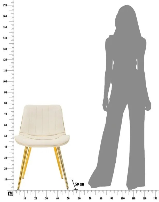 Designová jídelní židle Dandelion krémová