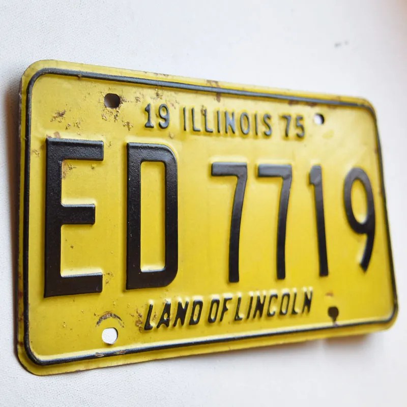 Americká SPZ Illinois 1975 Yellow ED7719