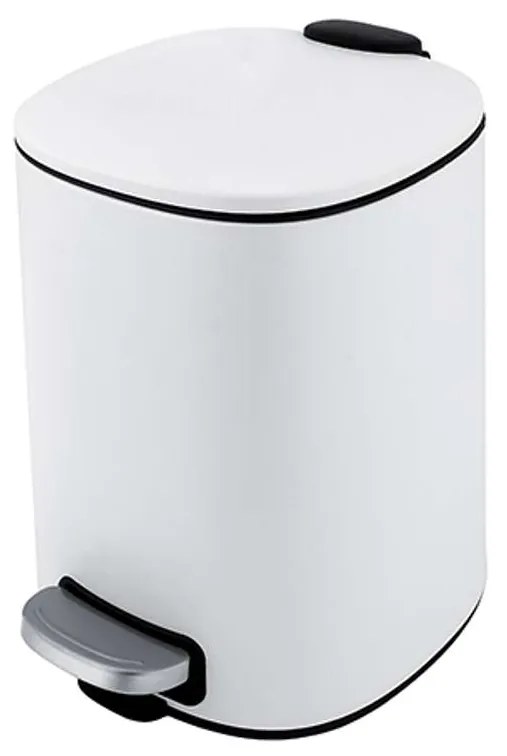 Nimco - Odpadkový koš 5 l, matná bílá KOS 9005-05