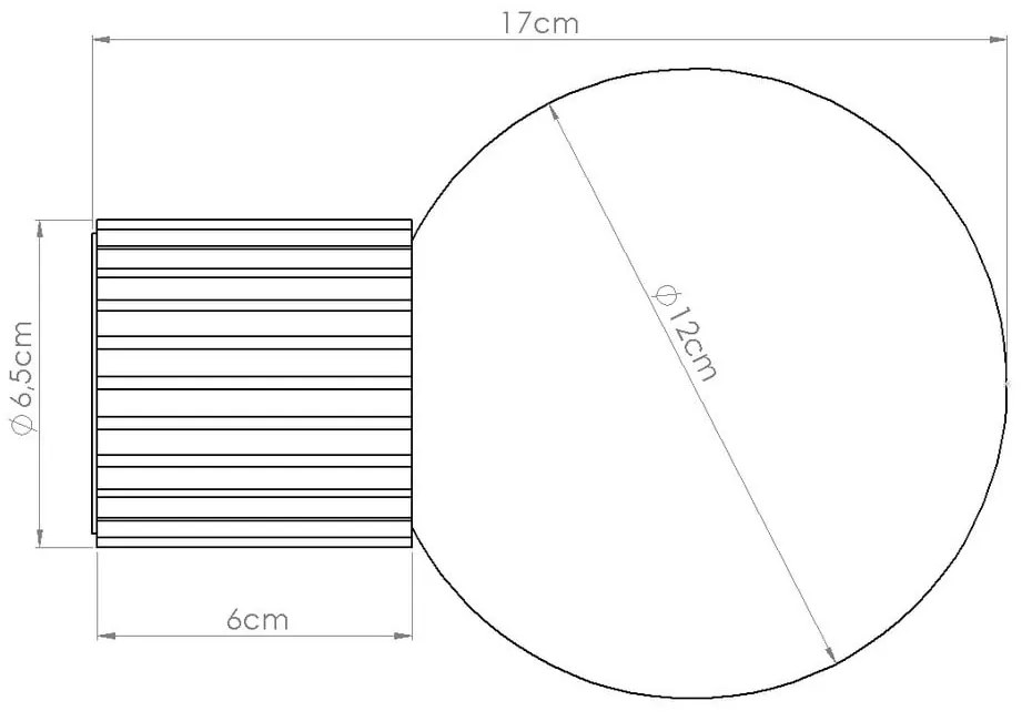 Černé nástěnné svítidlo ø 12 cm Orbital – Sollux