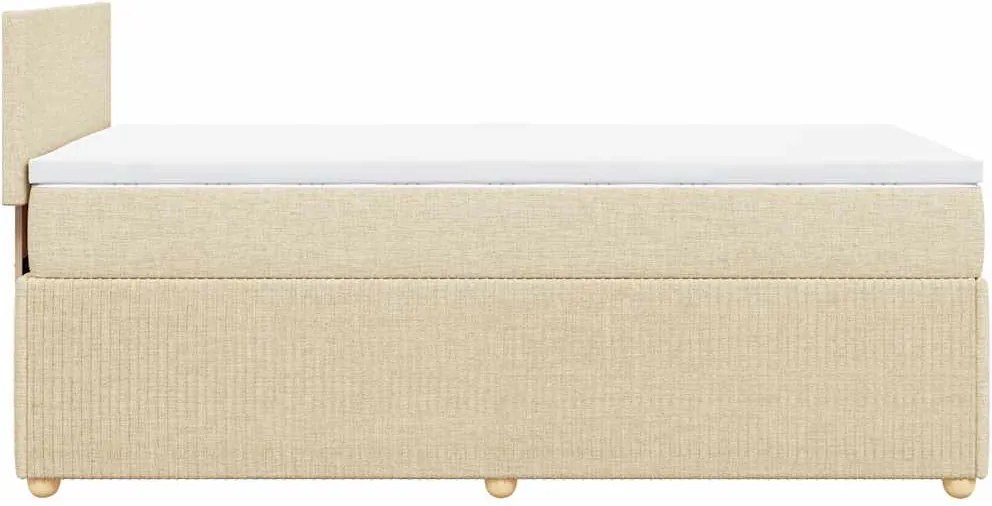Box spring postel s matrací krémová 80 x 200 cm textil 3287281