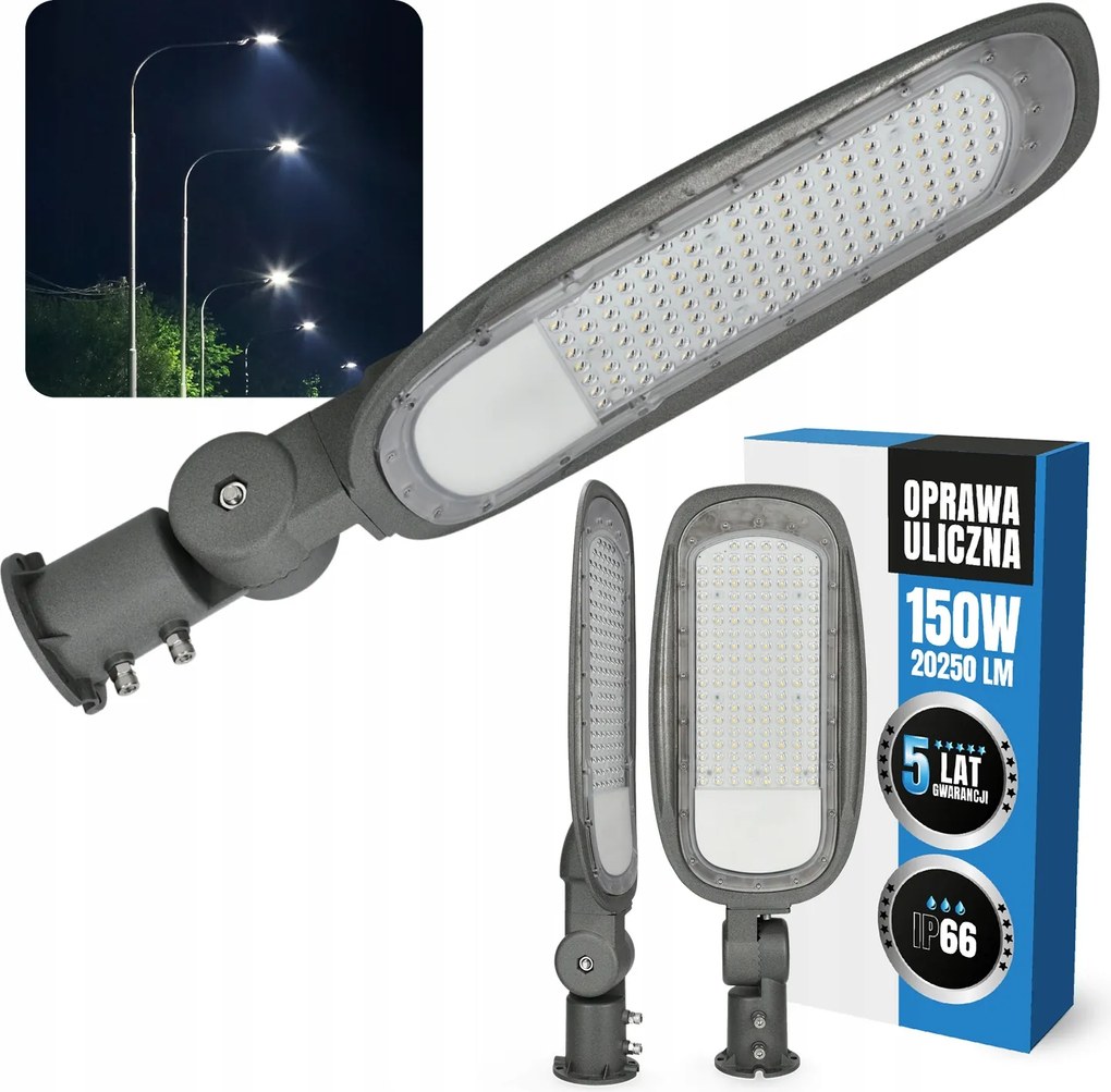 Pouliční lampa Lampa Led silniční 150W Výkonná pro osvětlení silnic