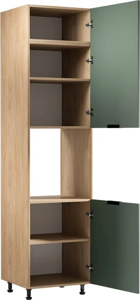SORENTO pg | vysoká skříňka D60PWN na vestavnou troubu | 60 cm | PRAVÁ | puccini/zelená
