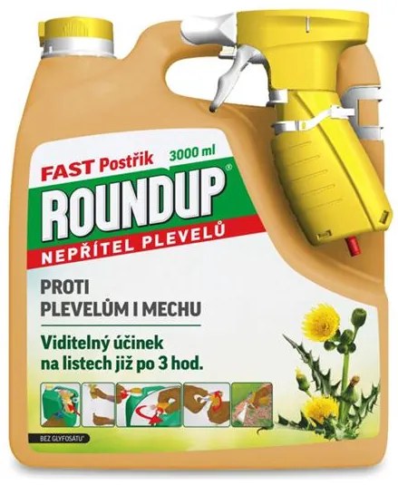 ROUNDUP Fast bez glyfosátu - rozprašovač EVERGREEN 3l