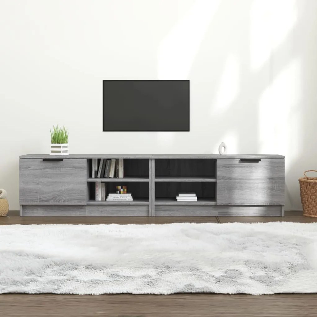 TV skříňky 2 ks šedé sonoma 80 x 35 x 36,5 cm kompozitní dřevo