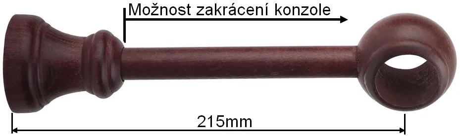 GARNÝŽE-HEBR Garnýž dřevěná mahagon jednoduchá 120 cm