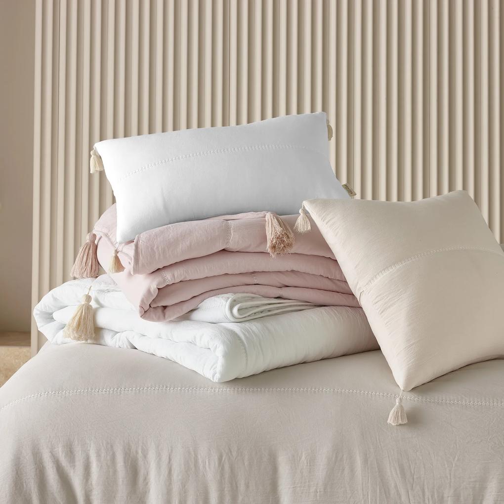 Divazo Přehoz na postel s třásněmi Noemi Barva: Béžová, Velikost: 170 x 210 cm