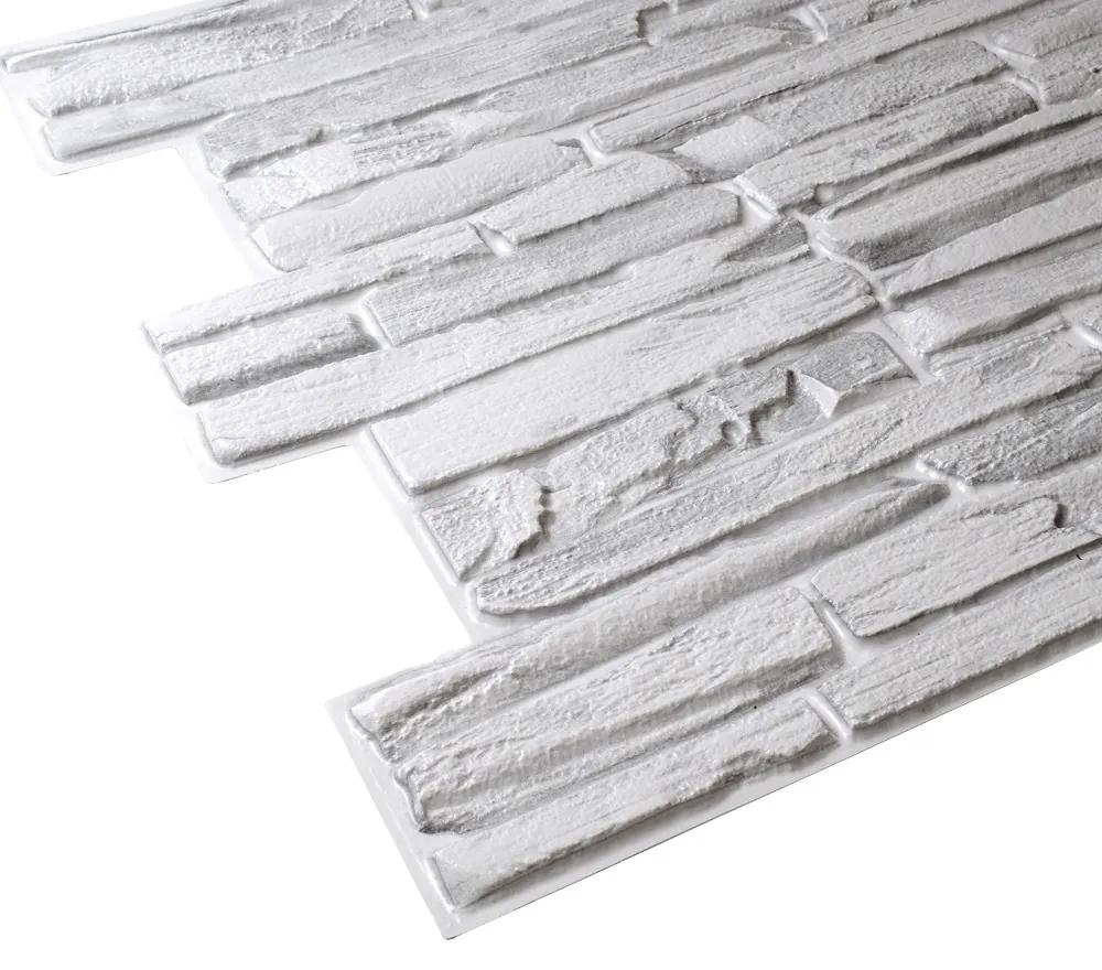 3D obkladový omyvatelný panel PVC Křemen šedý 490x980mm