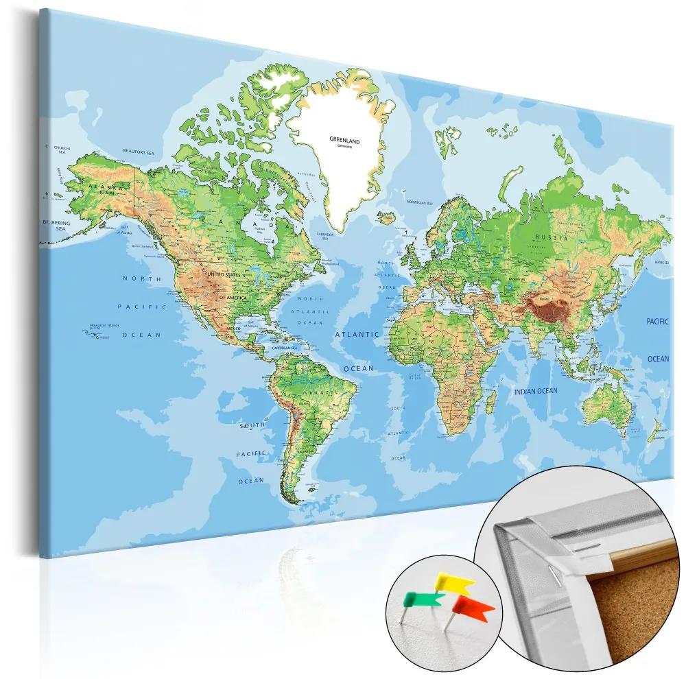 Korková nástěnka - Geografie světa 120x80