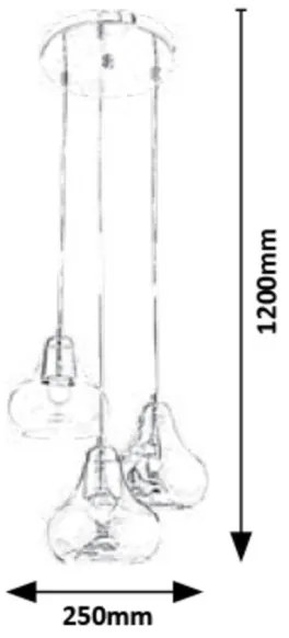 Rabalux 7977 - Lustr na lanku JEZABEL 3xE27/60W/230V