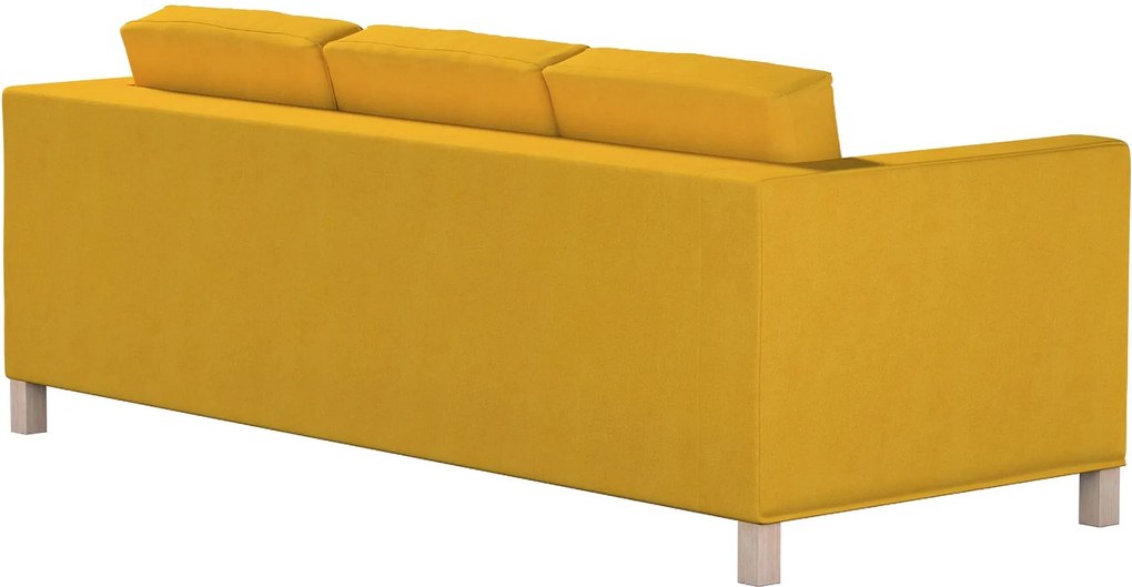 Potah na pohovku IKEA Karlanda 3-místná nerozkládací, krátký barva žlutá látka pletený vzor