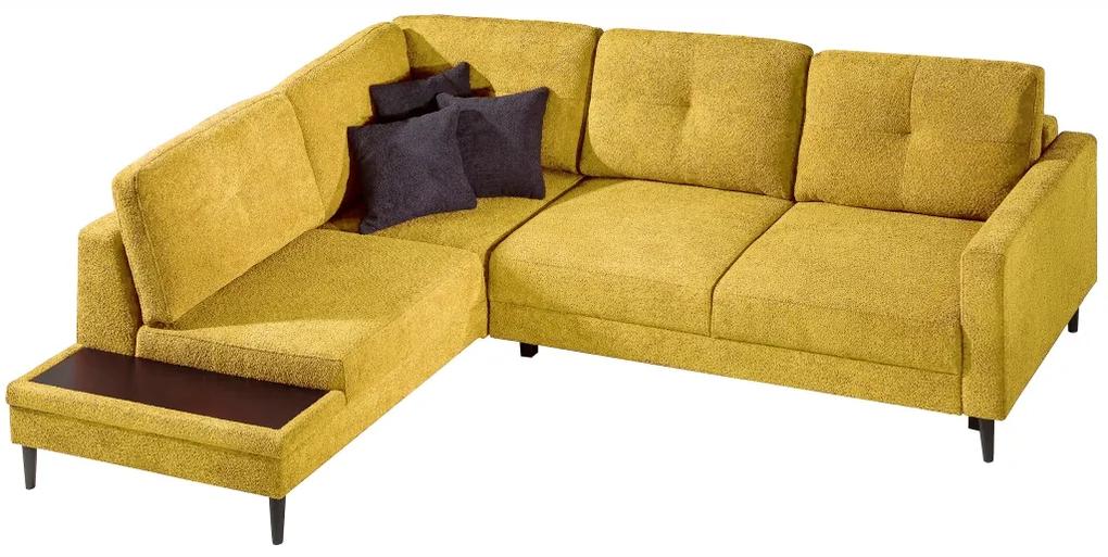 MAXIVA SEDACKY Rohová sedací souprava - COSTA, různé tkaniny a barvy na výběr Orientace: levá, Čalounění: žlutá (Milton 11)