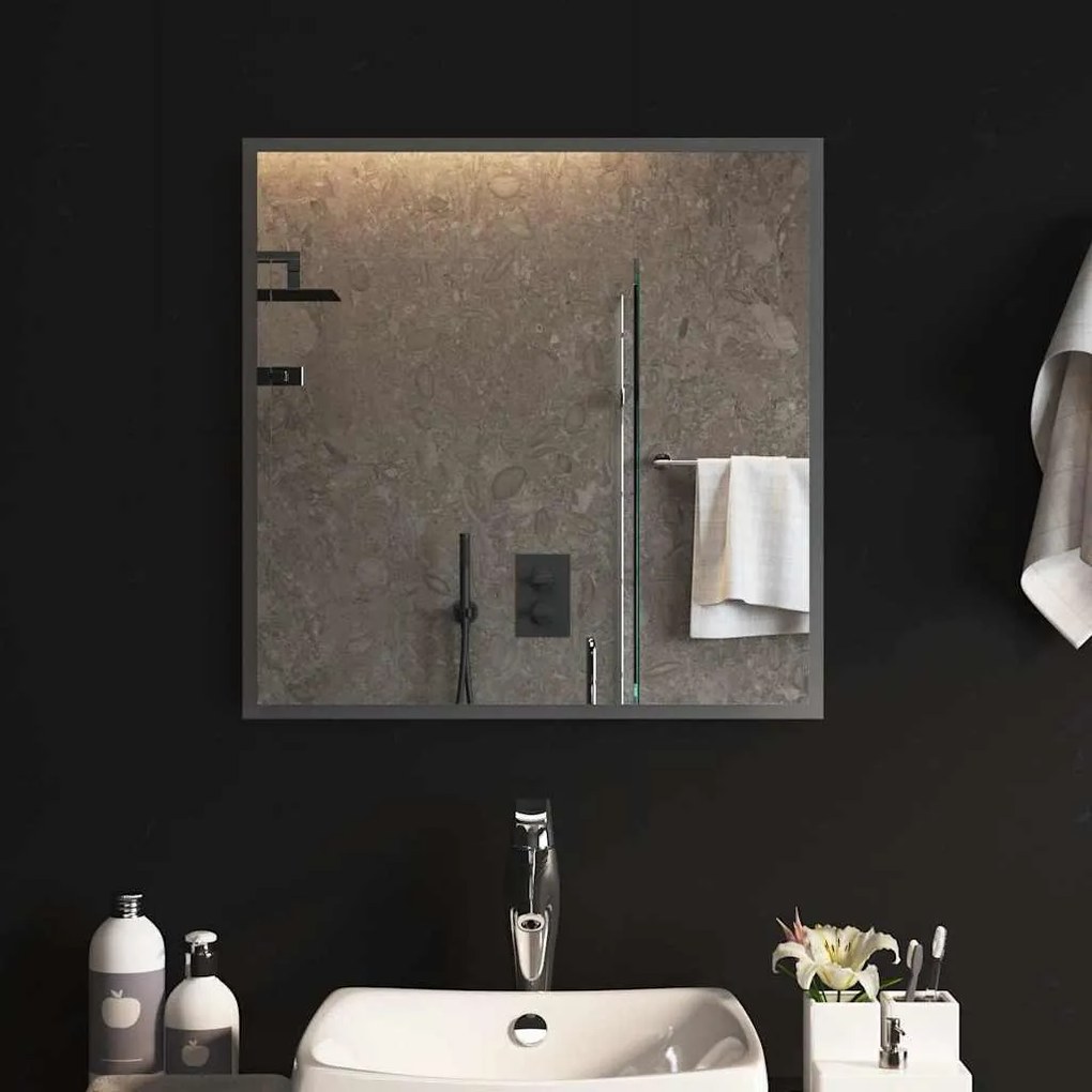 Koupelnové zrcadlo s LED osvětlením 60 x 60 cm 151759