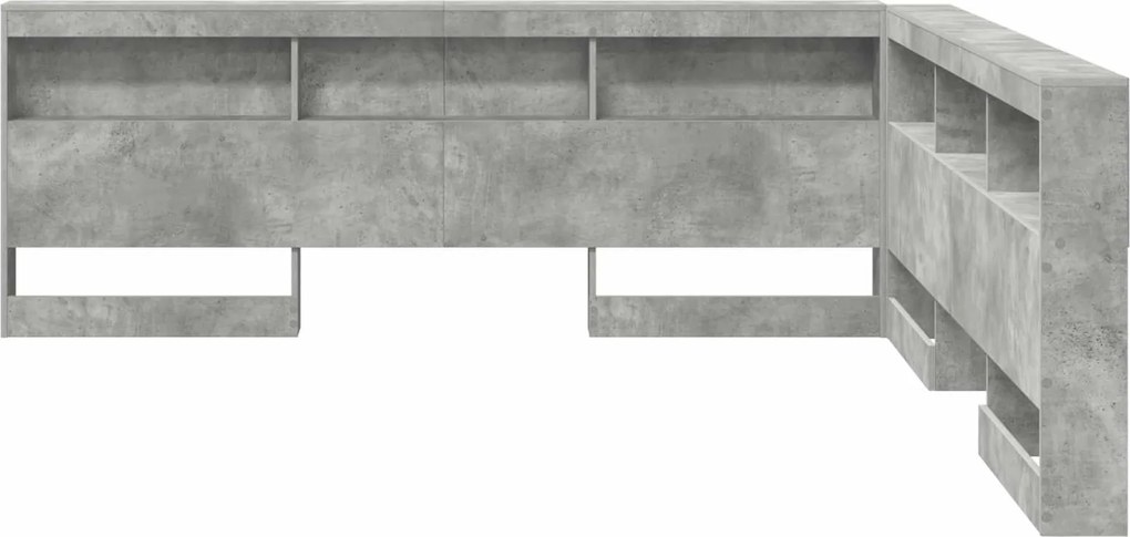 Úložné čelo postele Betonově šedá Kompozitní dřevo 3335512