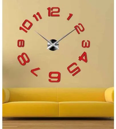 Moderní nalepovací nástěnné hodiny | 3D hodiny 12S053-Wanduhr HEU-