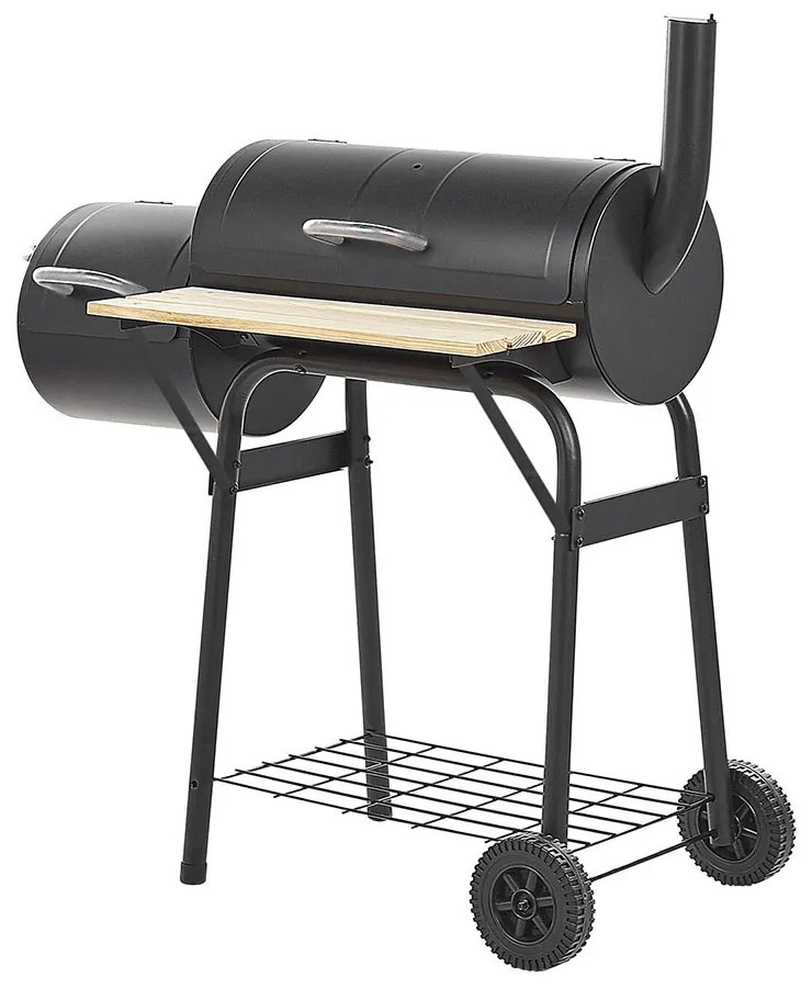 2v1 BBQ gril a smoker na drěvěné uhlí