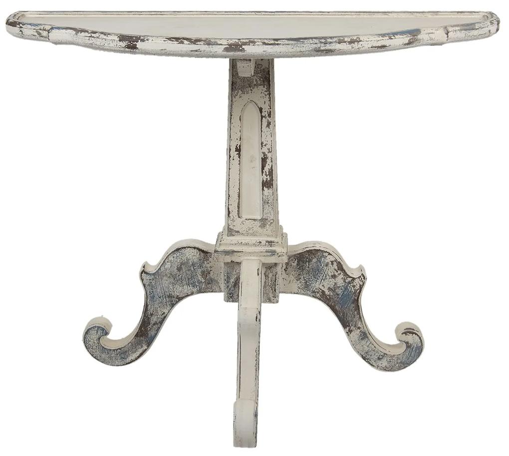 Béžový antik dřevěný odkládací konzolový stůl Henriette - 100*42*84 cm