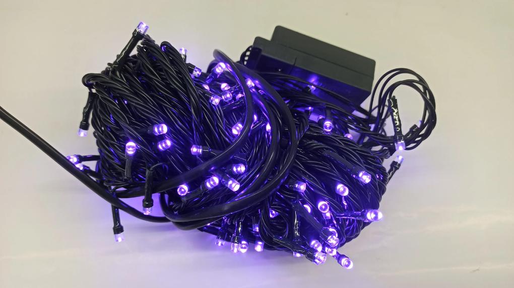 Vnitřní LED vánoční řetěz - fialová, 5m, 50 LED