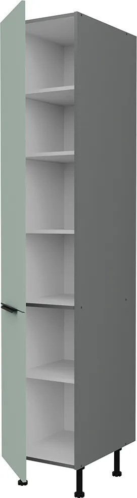 ARIA sa | vysoká skříňka 40 DK-215 2F potravinová s policemi | 40 cm | ANTI FINGERPRINT povrch | antracit/aquamarine